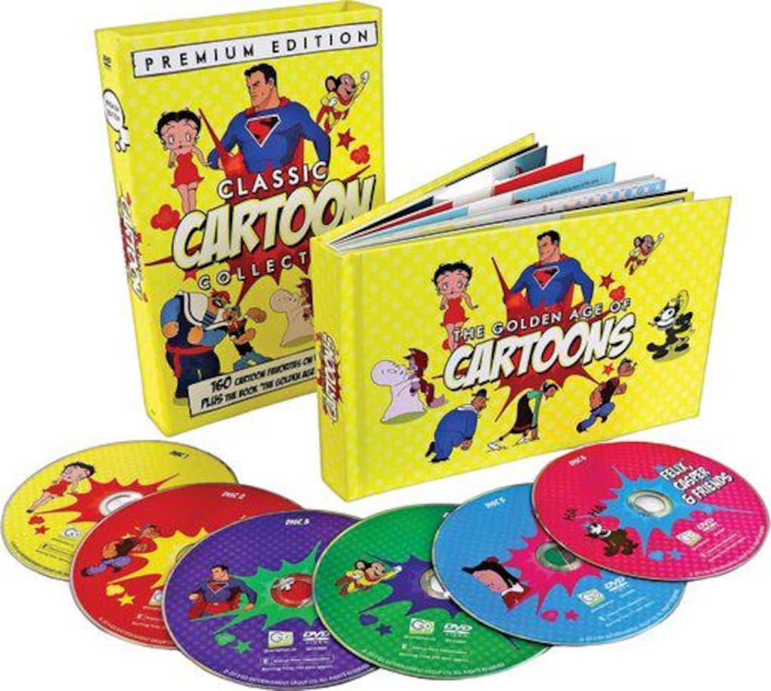 Classic Cartoons Collection 6 DVD Set W/ Book SEALED Premium Edition - Etsy