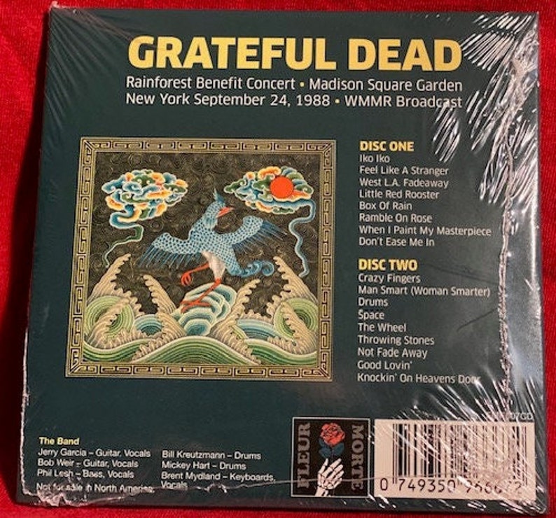 GRATEFUL DEAD Rainforest Benefit Concert, Madison Square Garden New ...