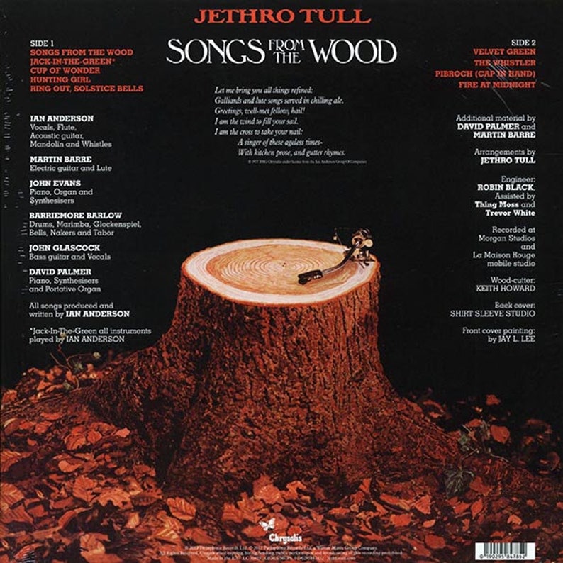 JETHRO TULL Songs From the Wood *SEALED* 40th Anniversary Edition 180g ...