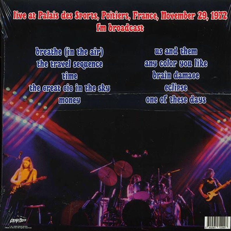 PINK FLOYD the French Connection: Live at Palais De Sports, Poiters ...