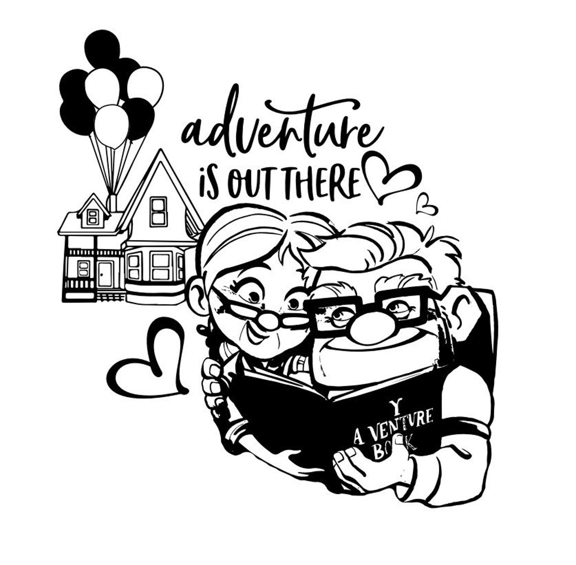 Ellie y Carl Svg PNG Up película SVG Bundle Russel SVG | Etsy