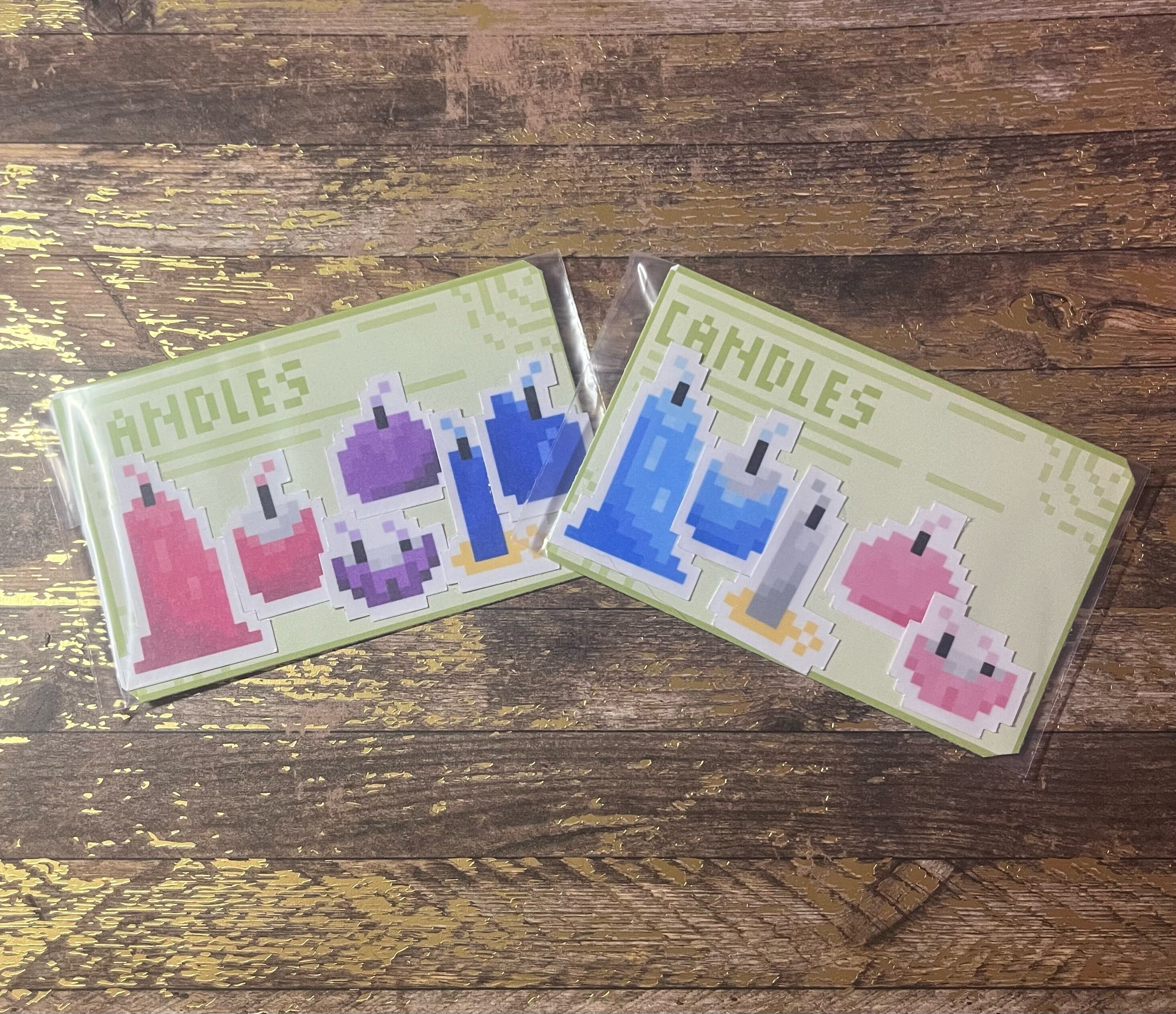 Pride Candle Sticker Set lesbian, Rainbow, Bi, Trans, Pan, Ace Flags - Etsy