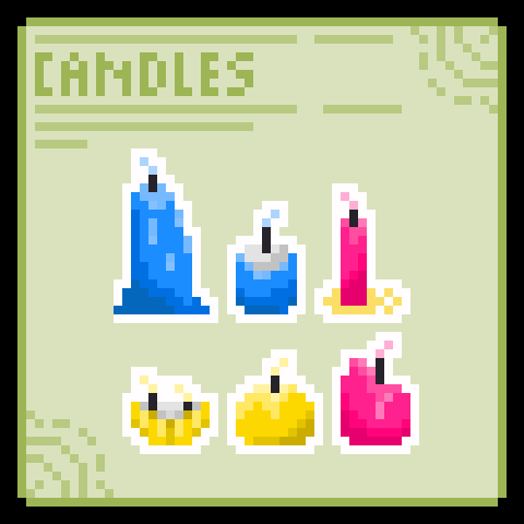 Pride Candle Sticker Set lesbian, Rainbow, Bi, Trans, Pan, Ace Flags - Etsy