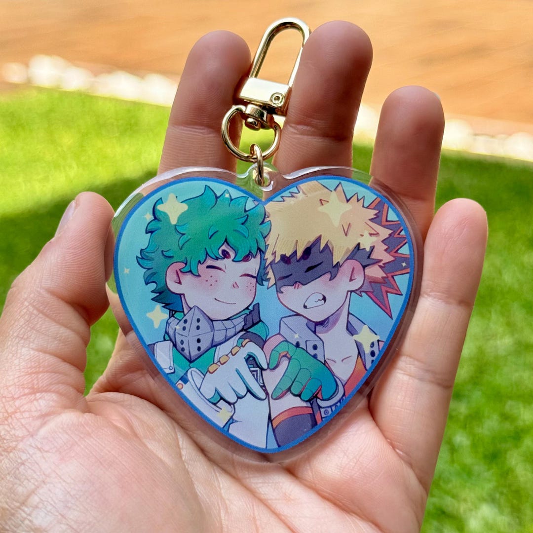 MHA Acrylic Keychain | Bakudeku Charm | BNHA Keychain - Etsy