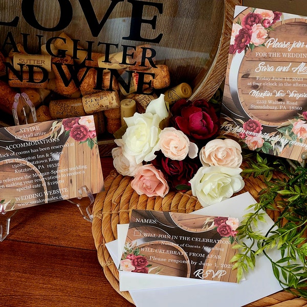 Wine Barrel Invites - Etsy