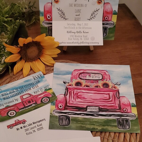 Rustic Red Truck - Etsy