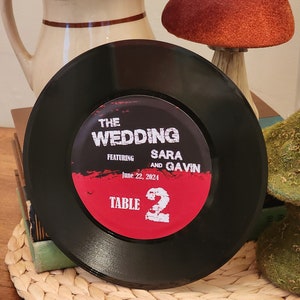 Vinyl Record Table Numbers, 7 Inch, Wedding Decor, Centerpiece, Music ...