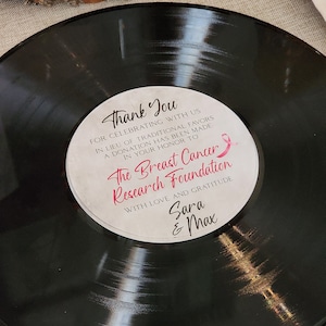 Vinyl Record Plate Chargers, Authentic 33's, Custom Labels, Table Decor ...