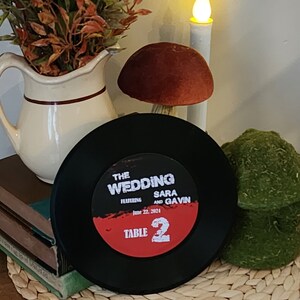 Vinyl Record Table Numbers, 7 Inch, Wedding Decor, Centerpiece, Music ...