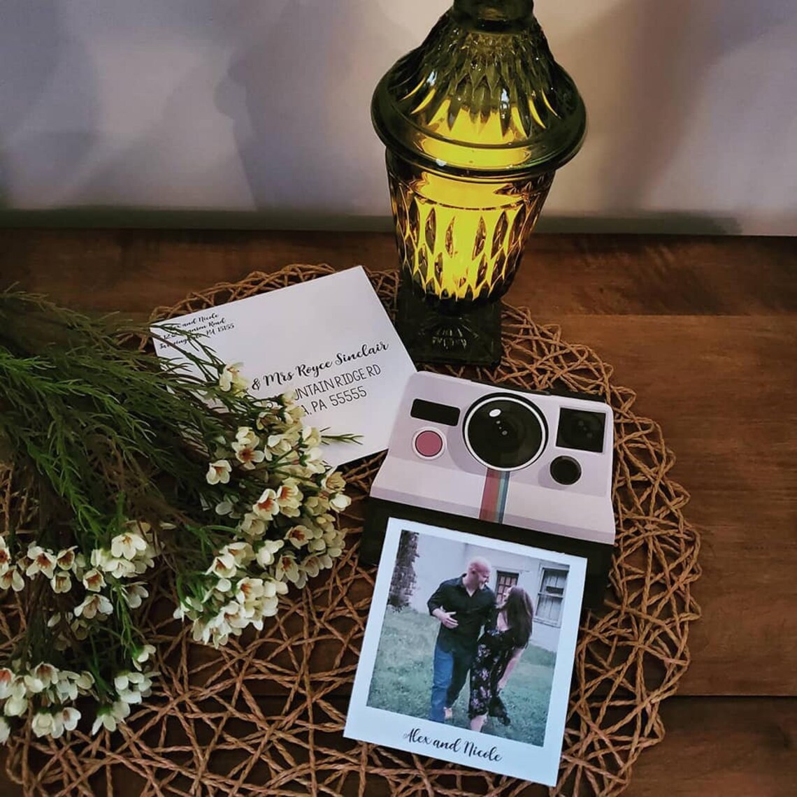 Retro Polaroid Camera Wedding Invitations, Retro Look, Vintage ...