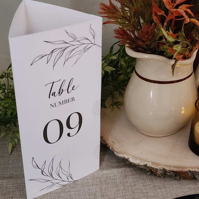 Trifold Table Number - Etsy