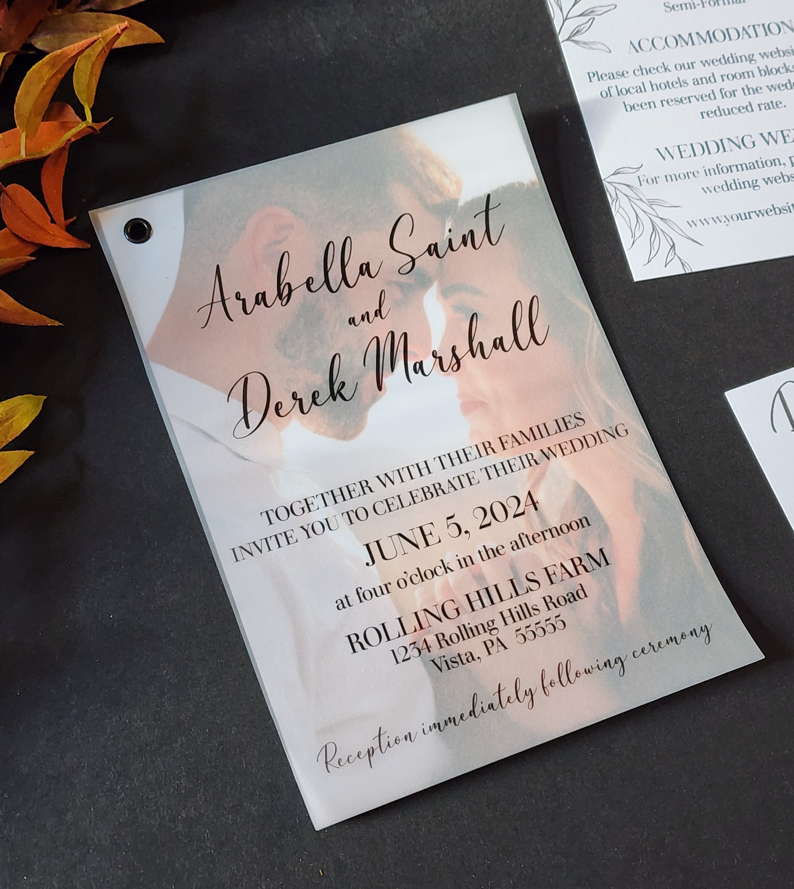Invitation Tissue Overlays Script Overlay | Save The Date | Papier US