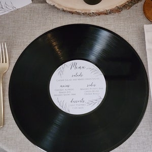 Vinyl Record Plate Chargers, Authentic 33's, Custom Labels, Table Decor ...