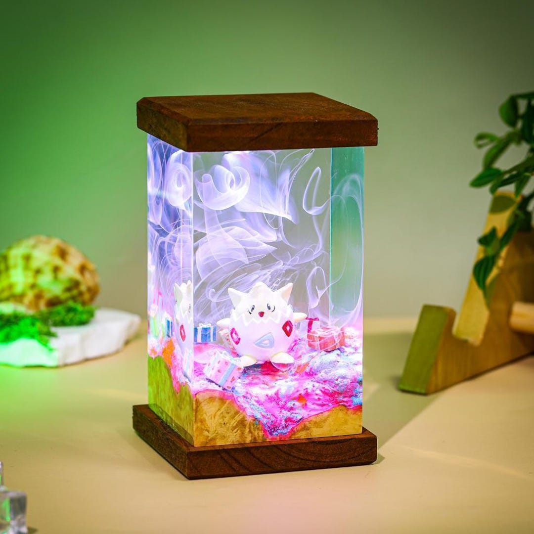 Togepi Pokemon Epoxy Lamp, Cute Fairy Type Art Night Light, Unique ...