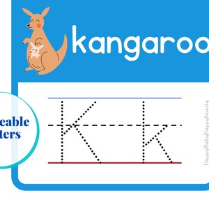 26 Printable Animal Alphabet Tracing Flashcards/ Tracing Guide/ Writing ...