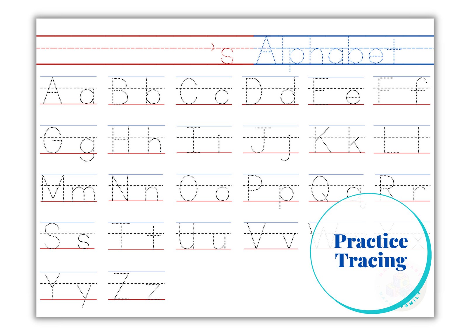 2 Printable Alphabet Directional Letters Tracing/ Tracing Guide ...