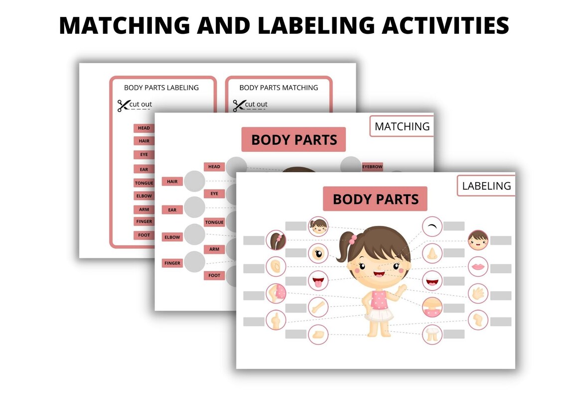 Learn Human Body Parts Pack Busy Book Homeschool Printable/ | Etsy