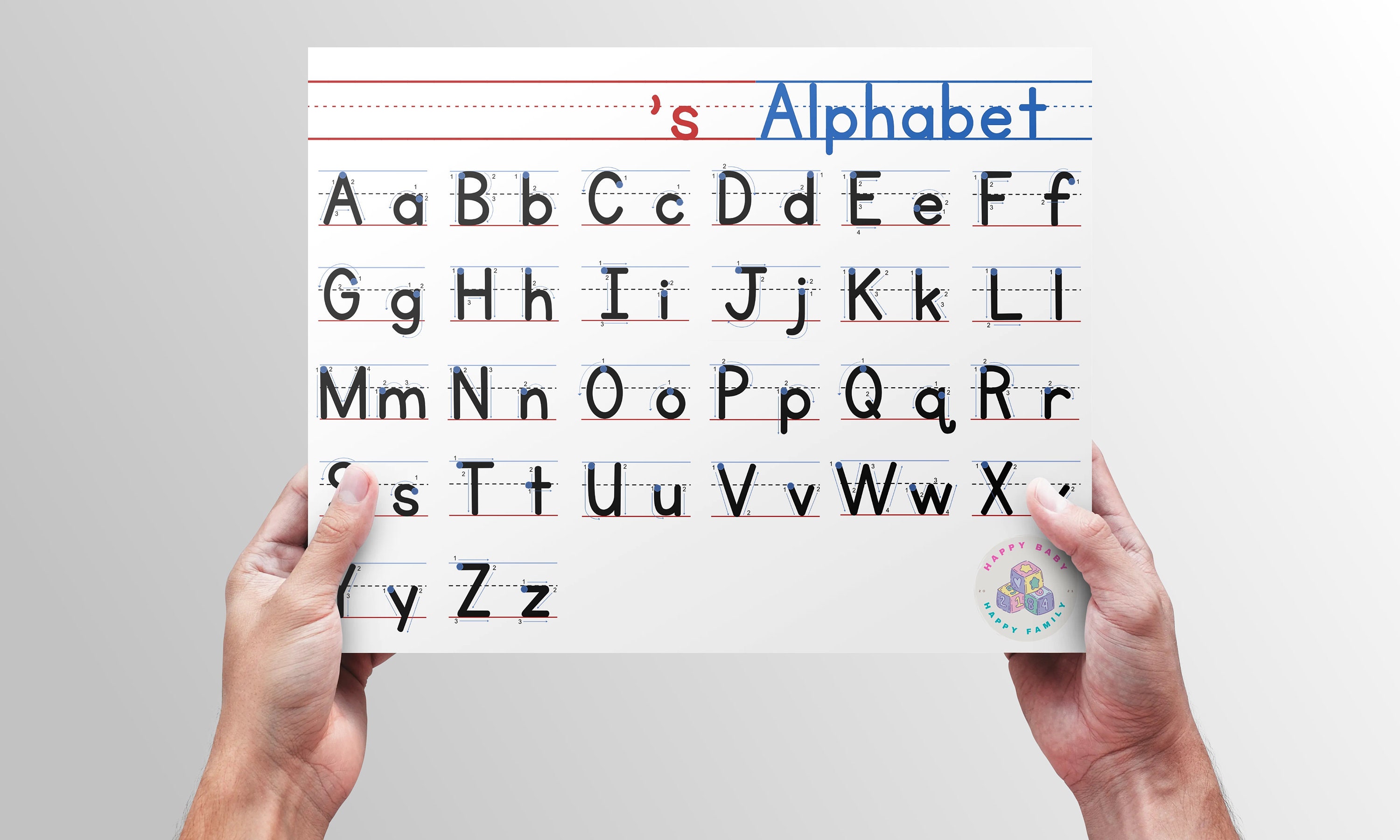 2 Printable Alphabet Directional Letters Tracing/ Tracing Guide ...