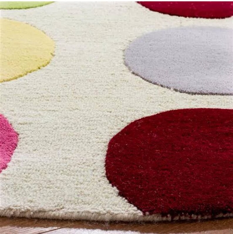 Unique Hand Tuft Modern Round Rug Carpet Premium Wool Rug 100% - Etsy