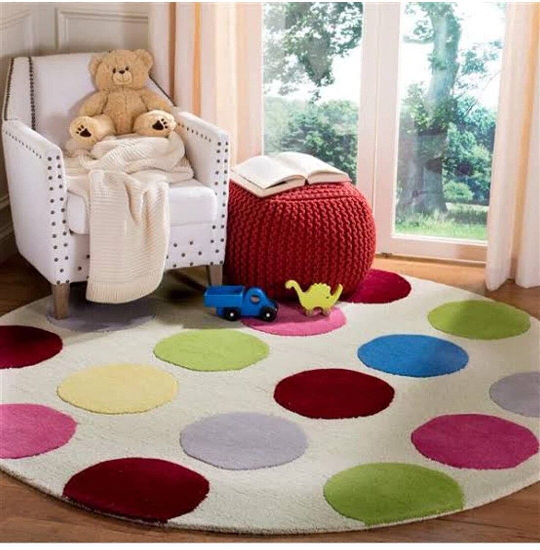 Unique Hand Tuft Modern Round Rug Carpet Premium Wool Rug 100% - Etsy