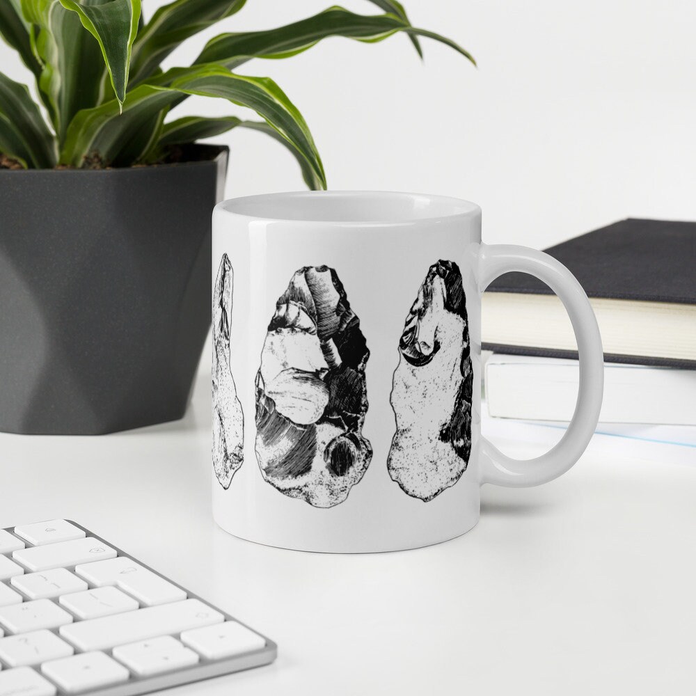 Stone Tool Archaeology Mug - Hand Axe - Anthropology Gifts - Biology ...