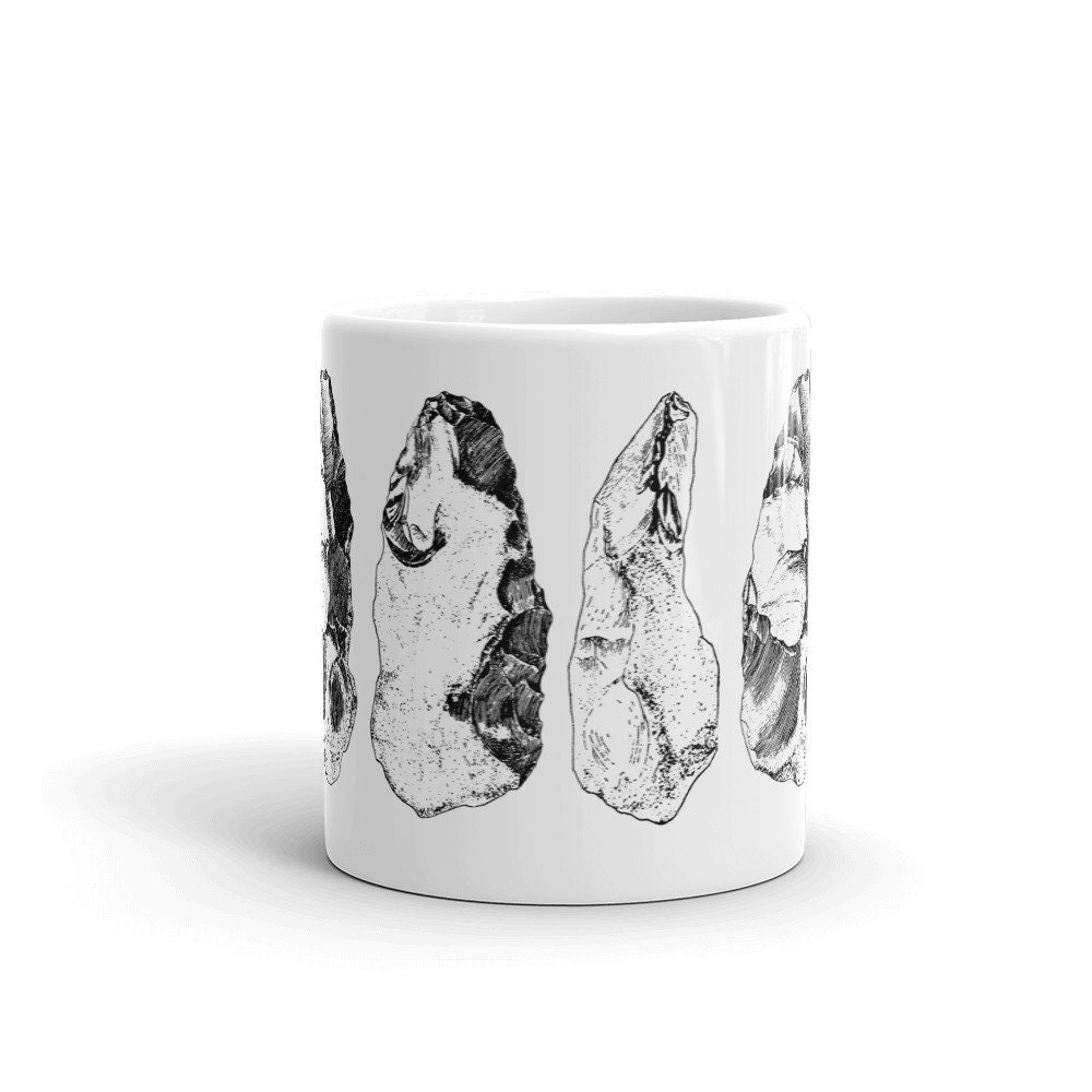 Stone Tool Archaeology Mug - Hand Axe - Anthropology Gifts - Biology ...