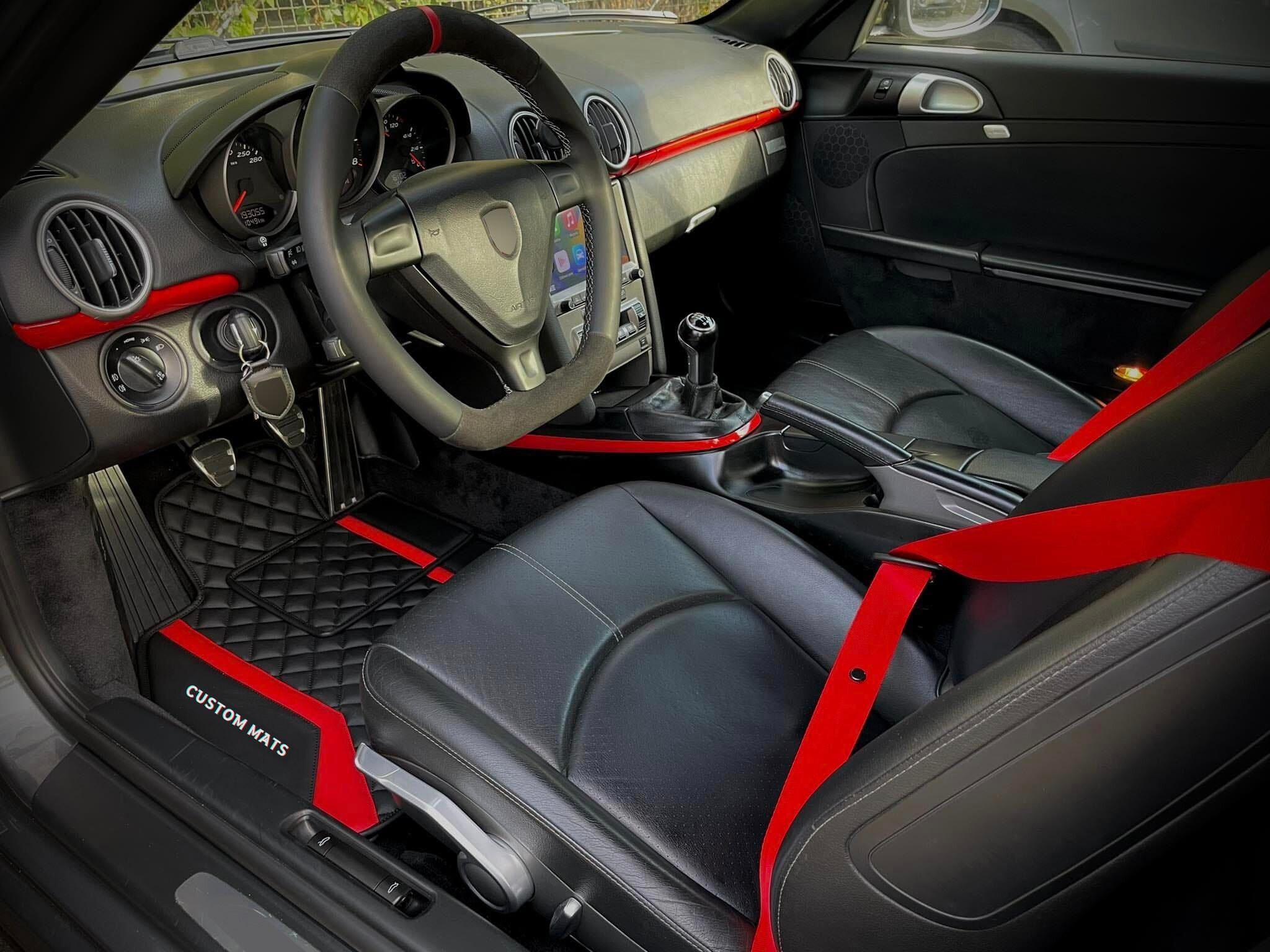 Custom Made Tailored Eco-leather Floor Mats for Porsche Cayman, 911 or ...