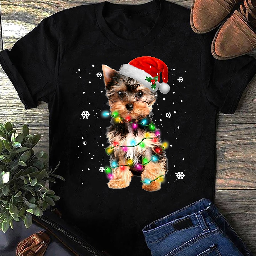 Yorkie Dogs Tree Christmas Sweater Xmas Pet Animal Dog Lover T-shirt ...