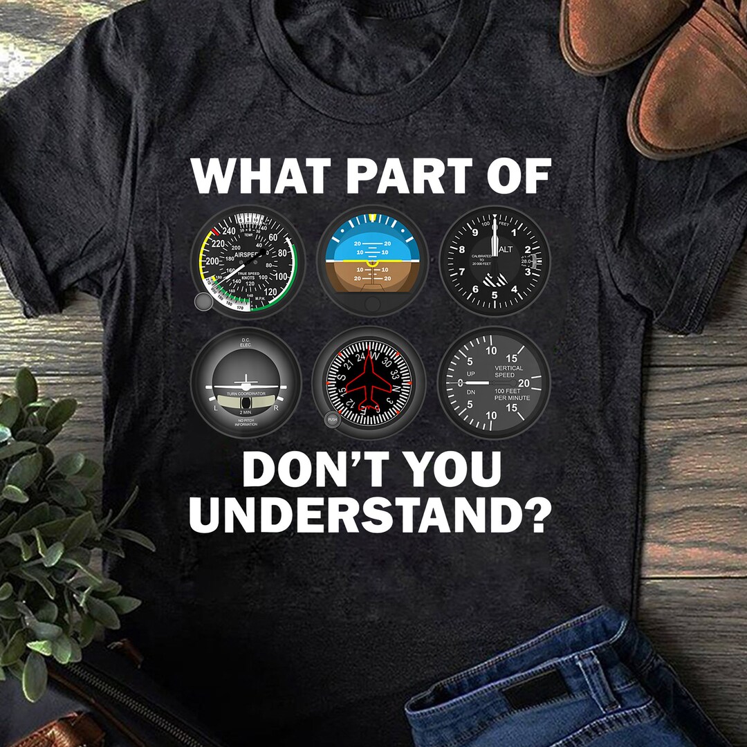 Funny Pilot Art Men Women Aviation Airline Pilot Instruments , Gift for ...