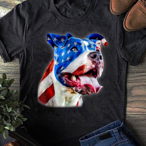 American Flag With Bull Dog Svg - Etsy