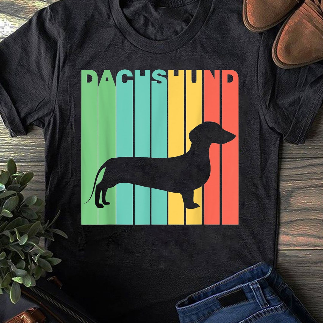 Vintage 1970's Style Dachshund Silhouette Dog Owner, Funny Gift for ...