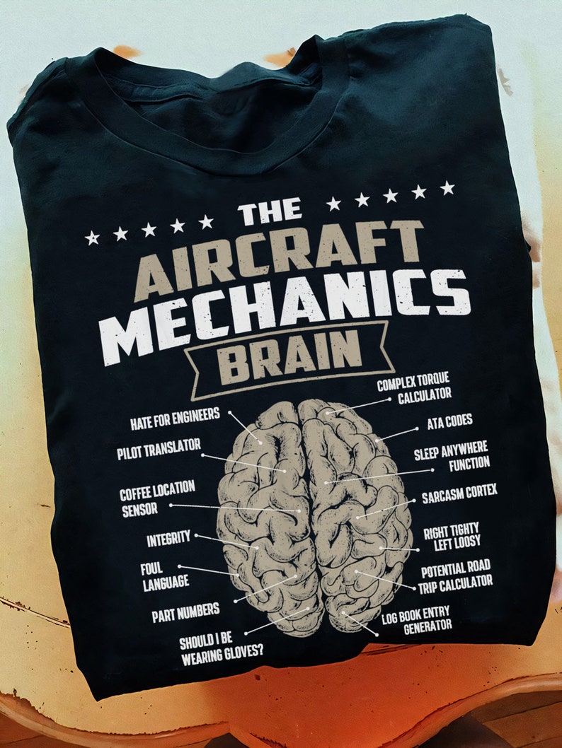 Aircraft Mechanic Brain T-shirt: Funny Aviation Pilot Gift - Etsy