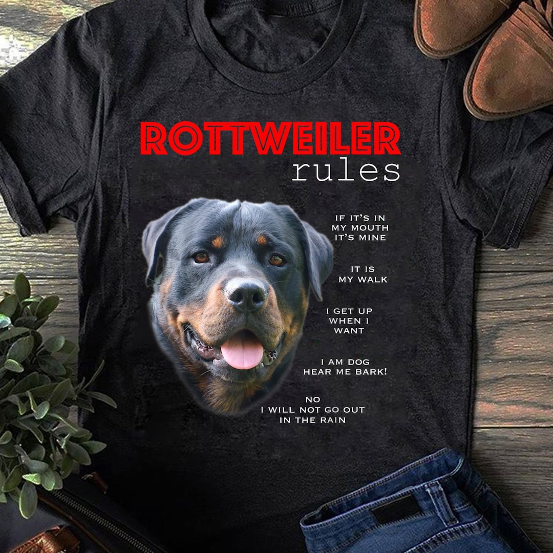 Funny Rottweiler Rules T-shirt: Gift for Dog Lovers - Etsy