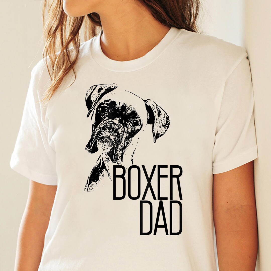Mens Boxer Dad Dog Face Boxer Dad Gift Shirt - Gift for Dog Lovers ...
