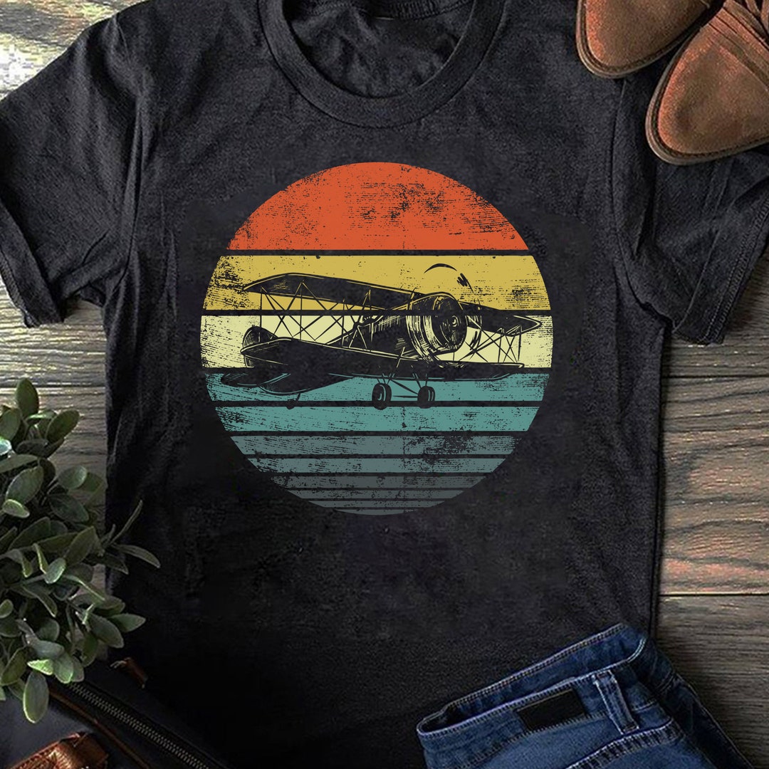 Aviator Pilot Gifts Funny Retro Bi-plane Airplane Aviation Alphabet ...