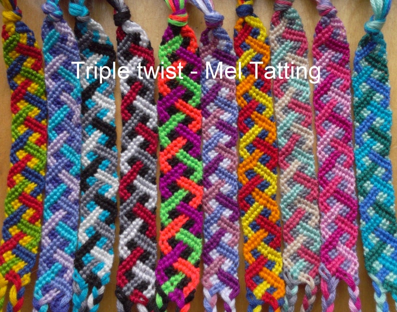 Friendship Bracelet - Triple Twist - Etsy