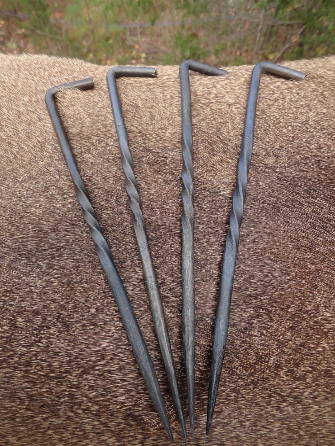 Hand Forged Tent Stakes 4 Pack - Etsy
