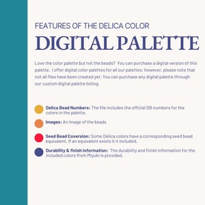 Sunflower Digital Miyuki Delica Color Palette | Bead Color Inspiration ...