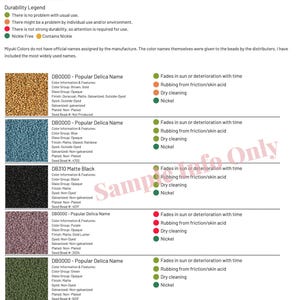 Blue Horizon Digital Miyuki Delica Color Palette | Color Inspiration - Etsy