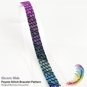 Electric Slide Even Peyote Bracelet Beadwork Bead Weaving Pattern | Digital Pattern Only - Etsy