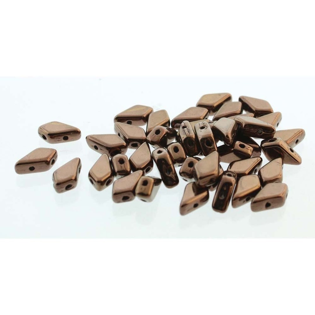Czech Two-hole Kite Bead Jet Dark Bronze Kite 9x5mm 24 Gram Tube - Etsy