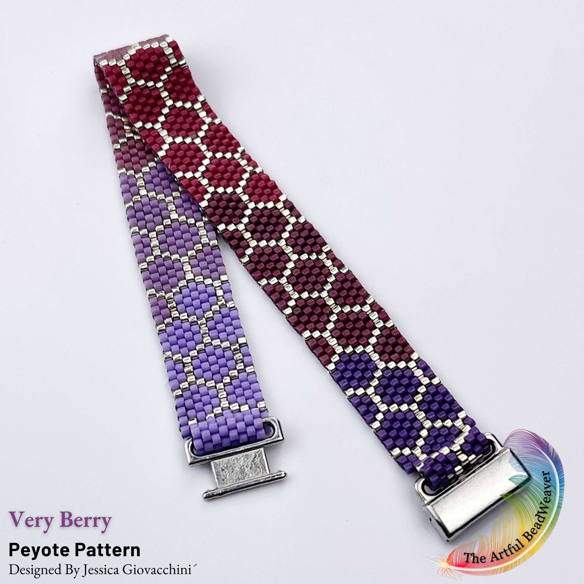 Very Berry Even Count Peyote Beadwork Bracelet | Pattern Only | Even ...