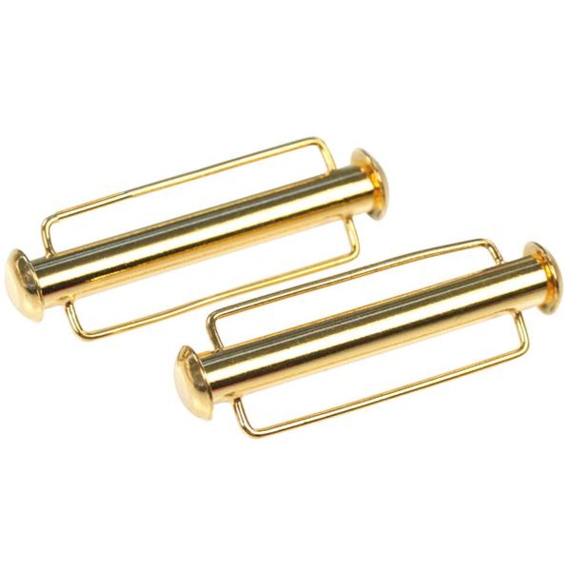Gold Plated Beadsmith Slide Bar Clasp With Bar Loops | Slide Tube ...