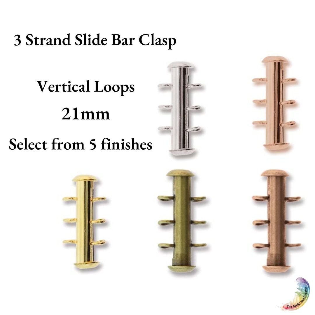 Beadsmith 3 Strand Vertical Loop Slide Clasp - Etsy