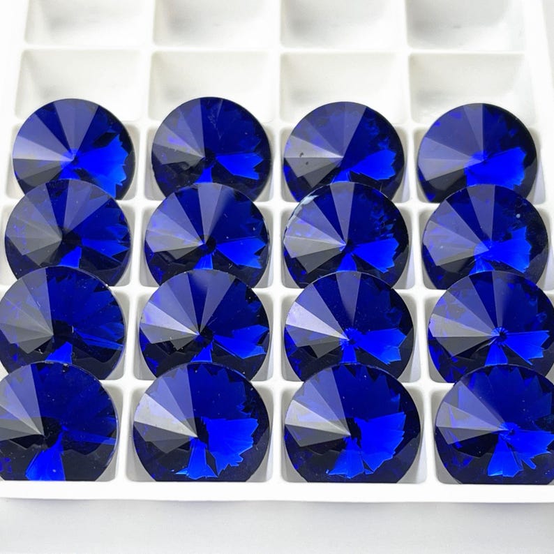18mm Rivoli Crystal Rivoli Crystal | Round Crystal | Point Back Crystal ...