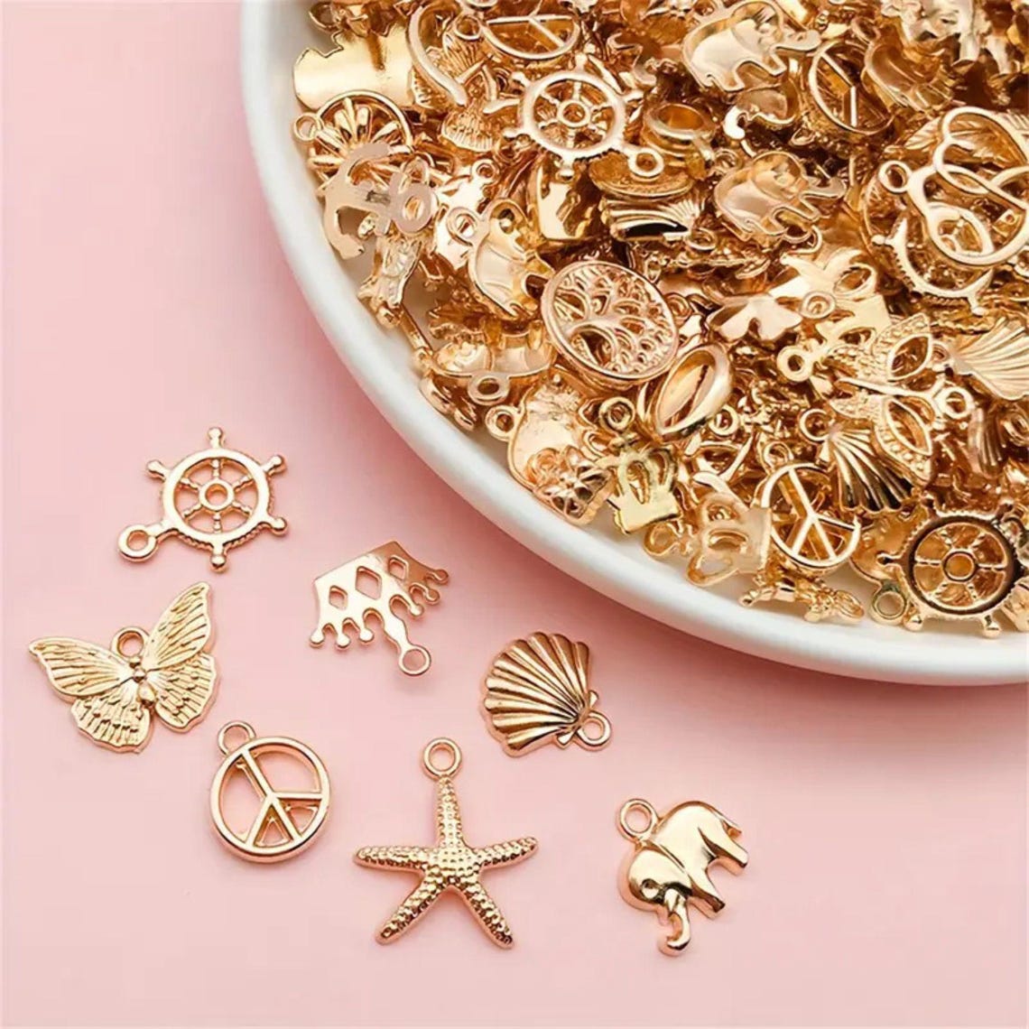 Assorted Mixed KC Gold Charms for Bracelet Necklace Earrings Handmade ...