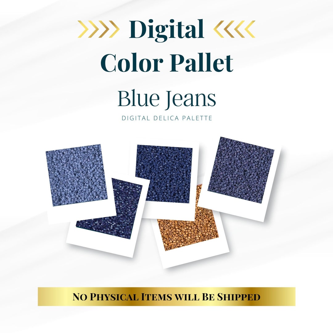 Blue Jeans Digital Miyuki Delica Color Palette | Color Inspiration - Etsy