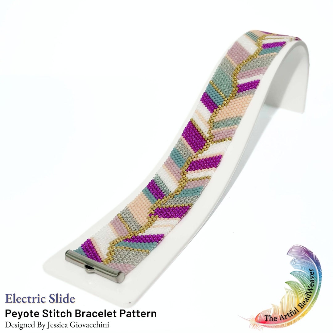 Spring Time Wave Even Peyote Bracelet Beadwork Bead Weaving Pattern ...