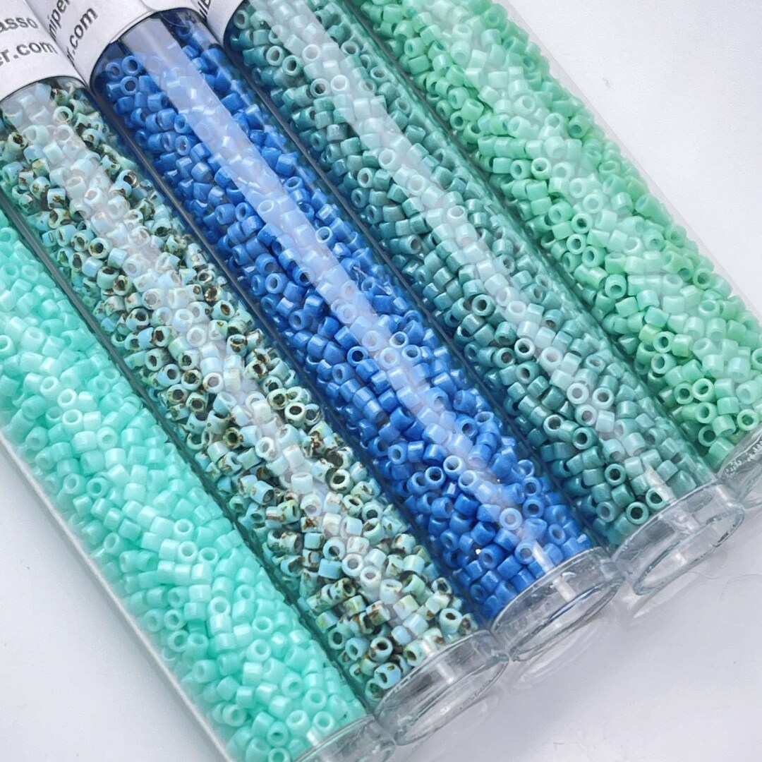 Oceanic Color Palette Delica Bead Set Size 11/0 Blue Delica Seed Bead ...