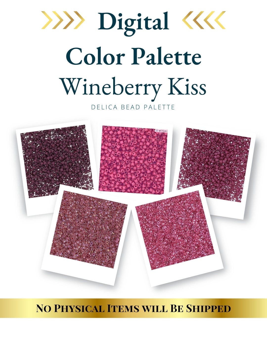 Wineberry Kiss Digital Miyuki Delica Color Palette | Bead Color ...